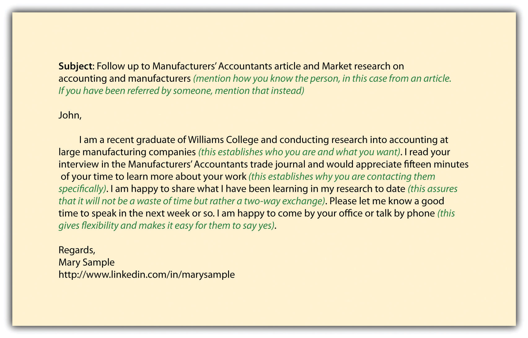 Example Thank You Email After Informational Interview