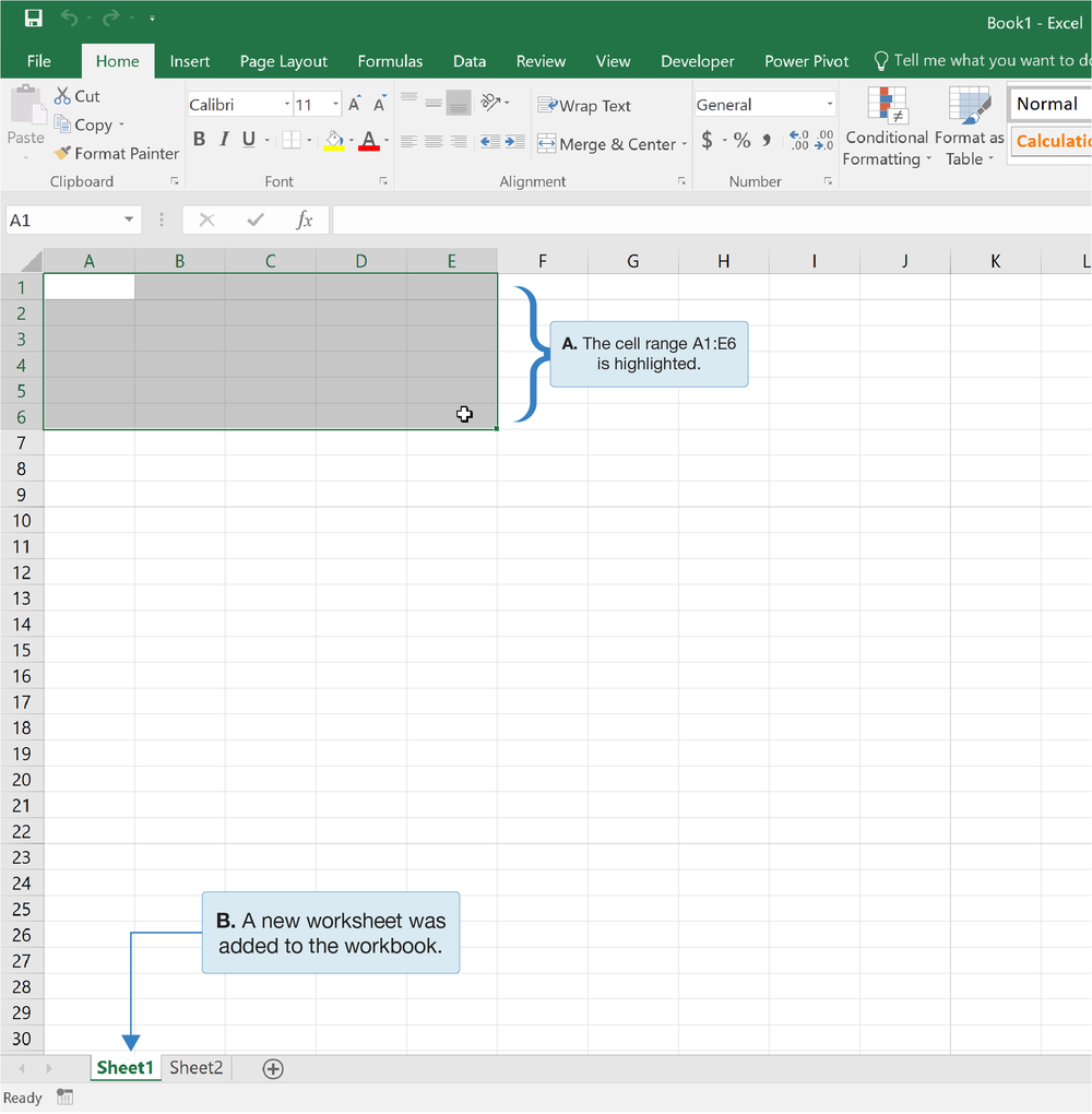 Microsoft Excel Labeled Diagram